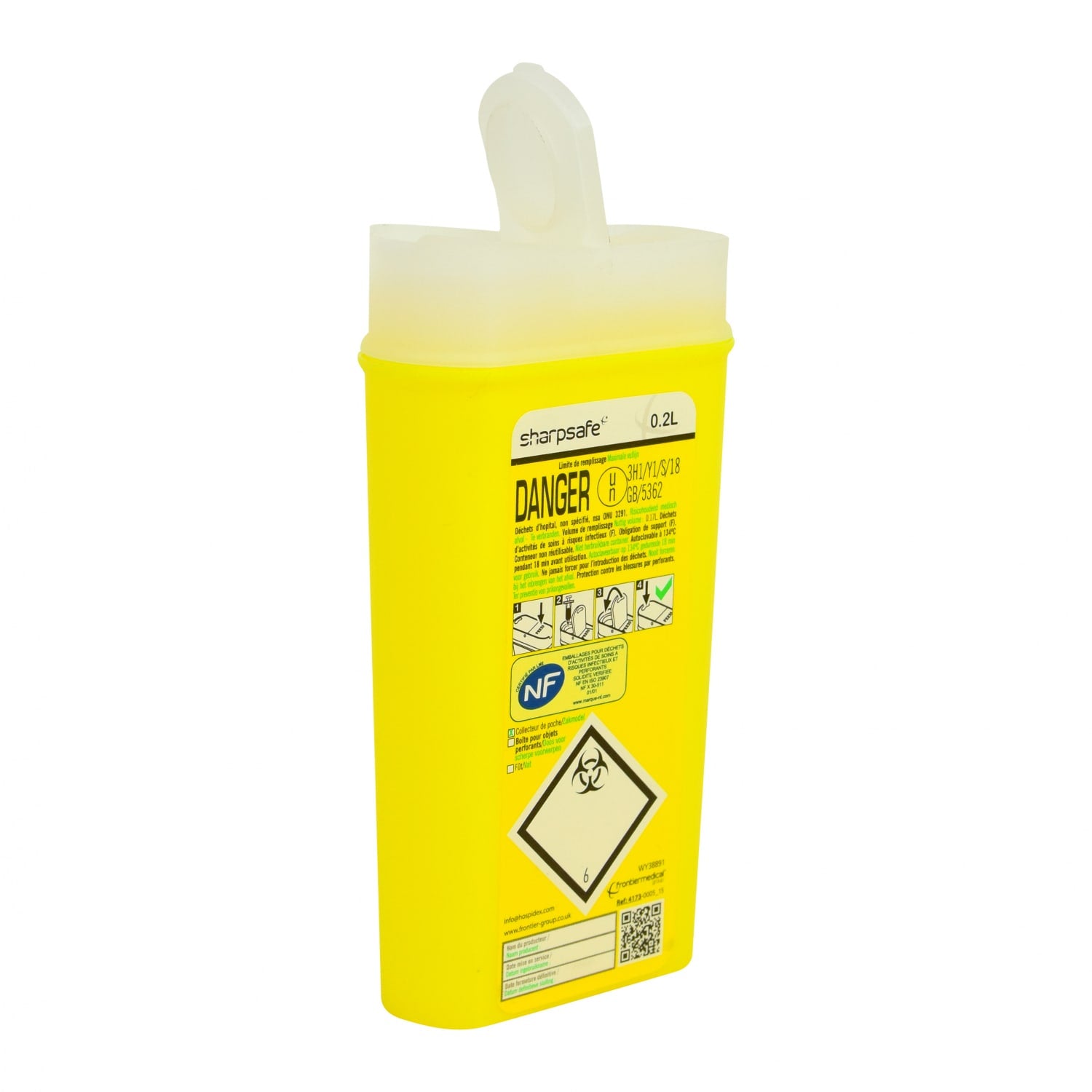 Sharpsafe Cannula Collector Exchange 0.2 Litres variants | Sharps Bins ...