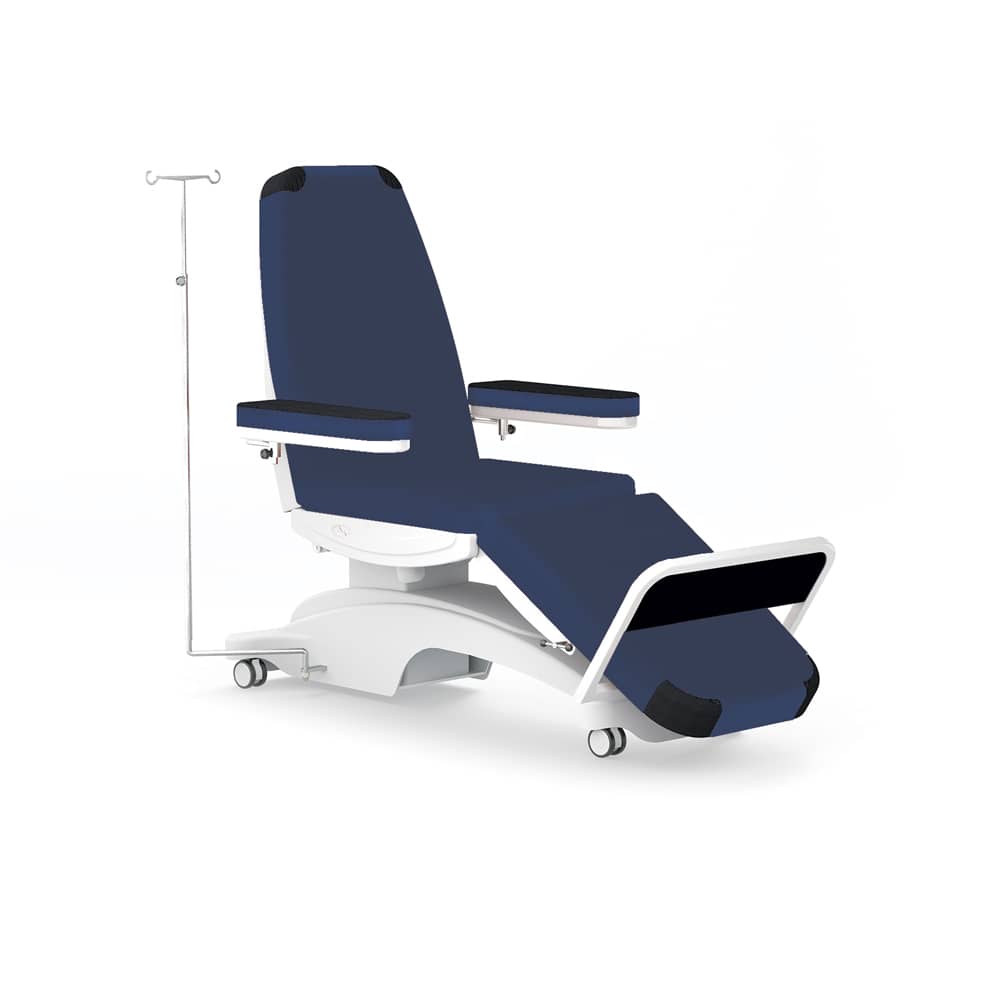 Dialysis Chair navy blue | Phlebotomy & Dialysis Chairs – EconoMed