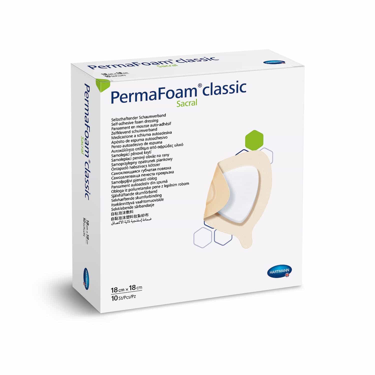 PermaFoam Classic Sacral 22.5 x 22.5cm | Moist Wound Treatment – EconoMed