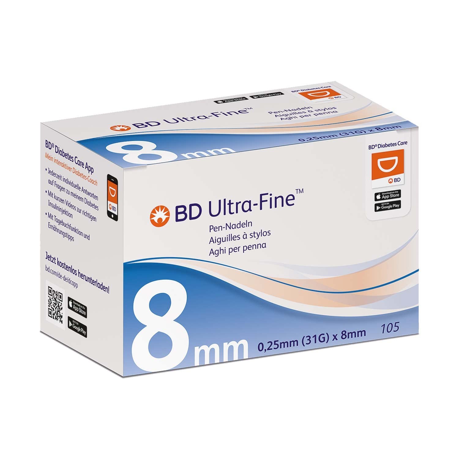 BD Ultra-Fine 5 mm 8 mm x 0.25 mm (31G) | Single-Use Needles – EconoMed