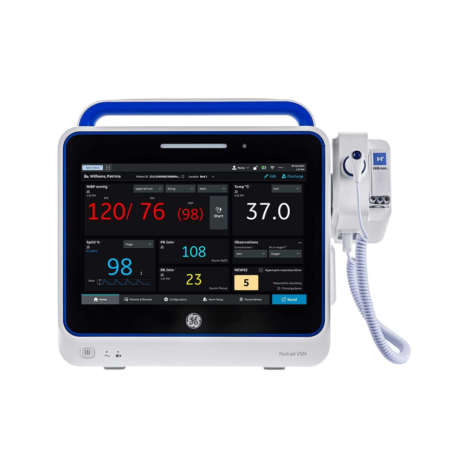 Portrait VSM Vital Signs Monitor With Thermometer | Patient Monitors ...