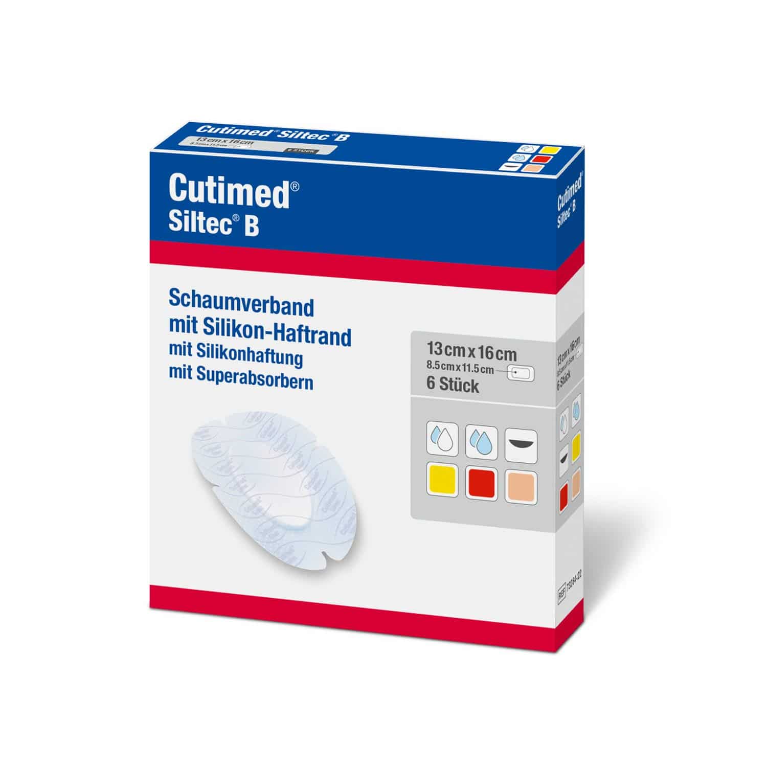 Cutimed(r) Siltec(r) B Oval, 7 cm x 10 cm | Moist Wound Treatment ...