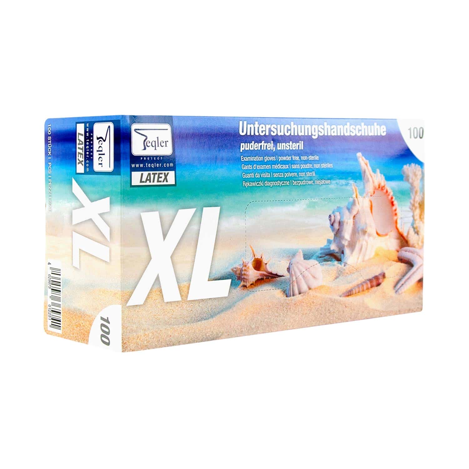 Teqler Latex Examination Gloves, Powder Free XL | Examination Gloves ...
